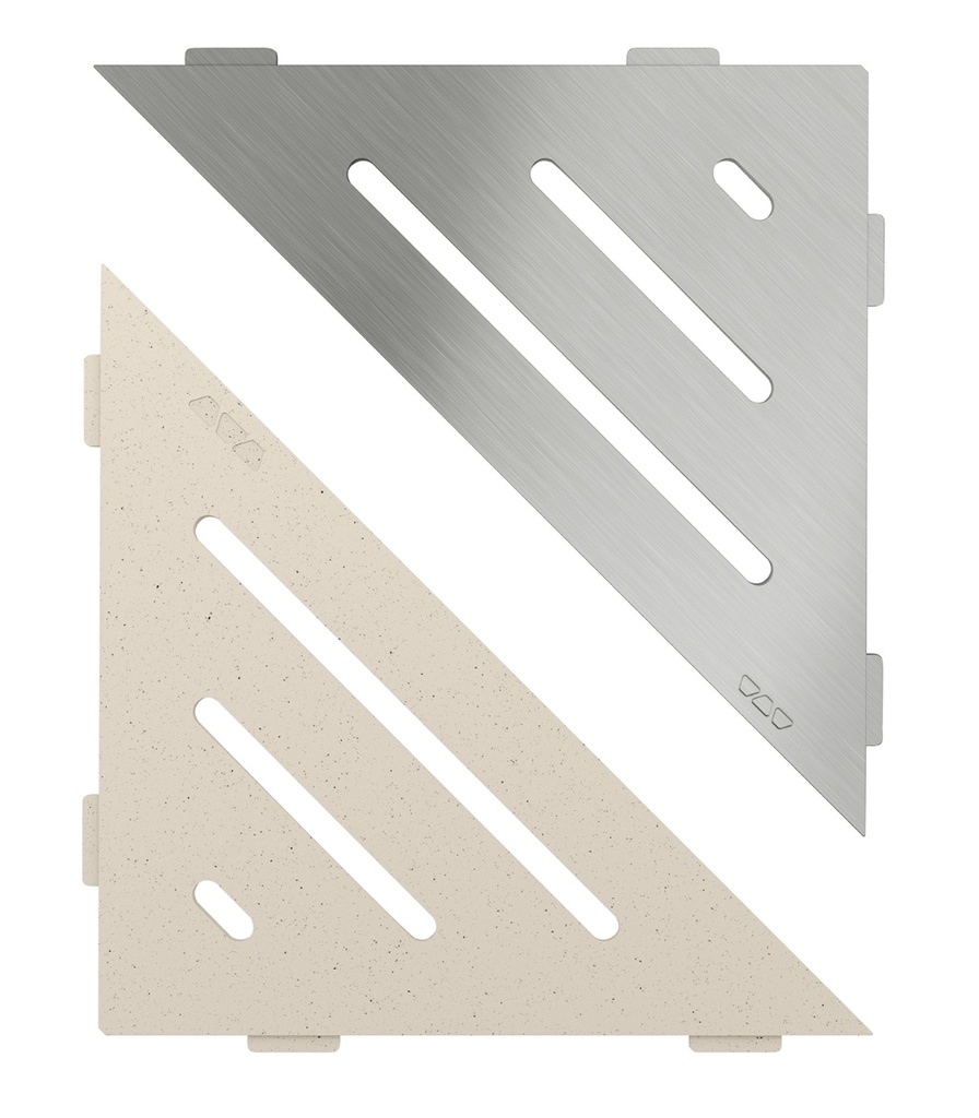 Tablette triangulaire d'angle 210x210mm Shelf-E-S1 - Design "Wave" | Domus